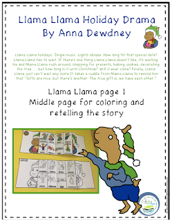 LLAMA LLAMA HOLIDAY DRAMA BOOK CRAFT ~ Book Units by Lynn
