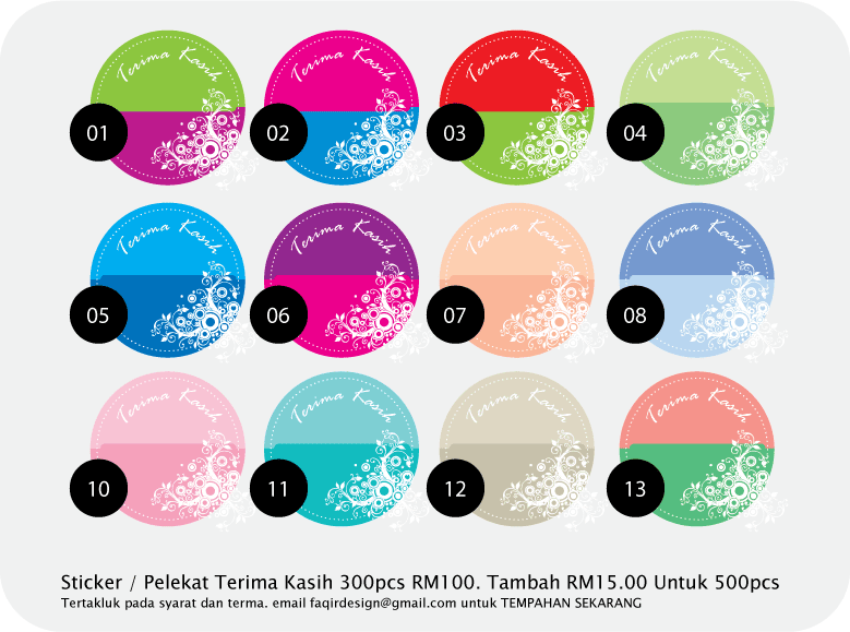 Ready made sticker - Stiker Terima Kasih