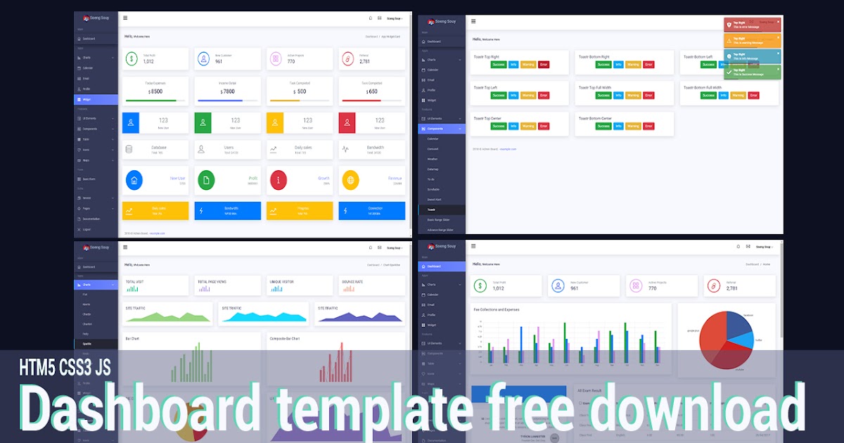 Dashboard Admin HTML CSS JS Free download Dashboard Admin HTML CSS JS Free download