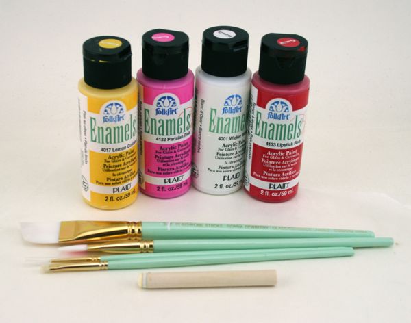 My experience with Folk Art Enamel Paints for glass. | Keep Calm and ...