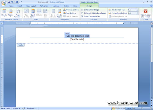 How to insert header in Word | How to Word