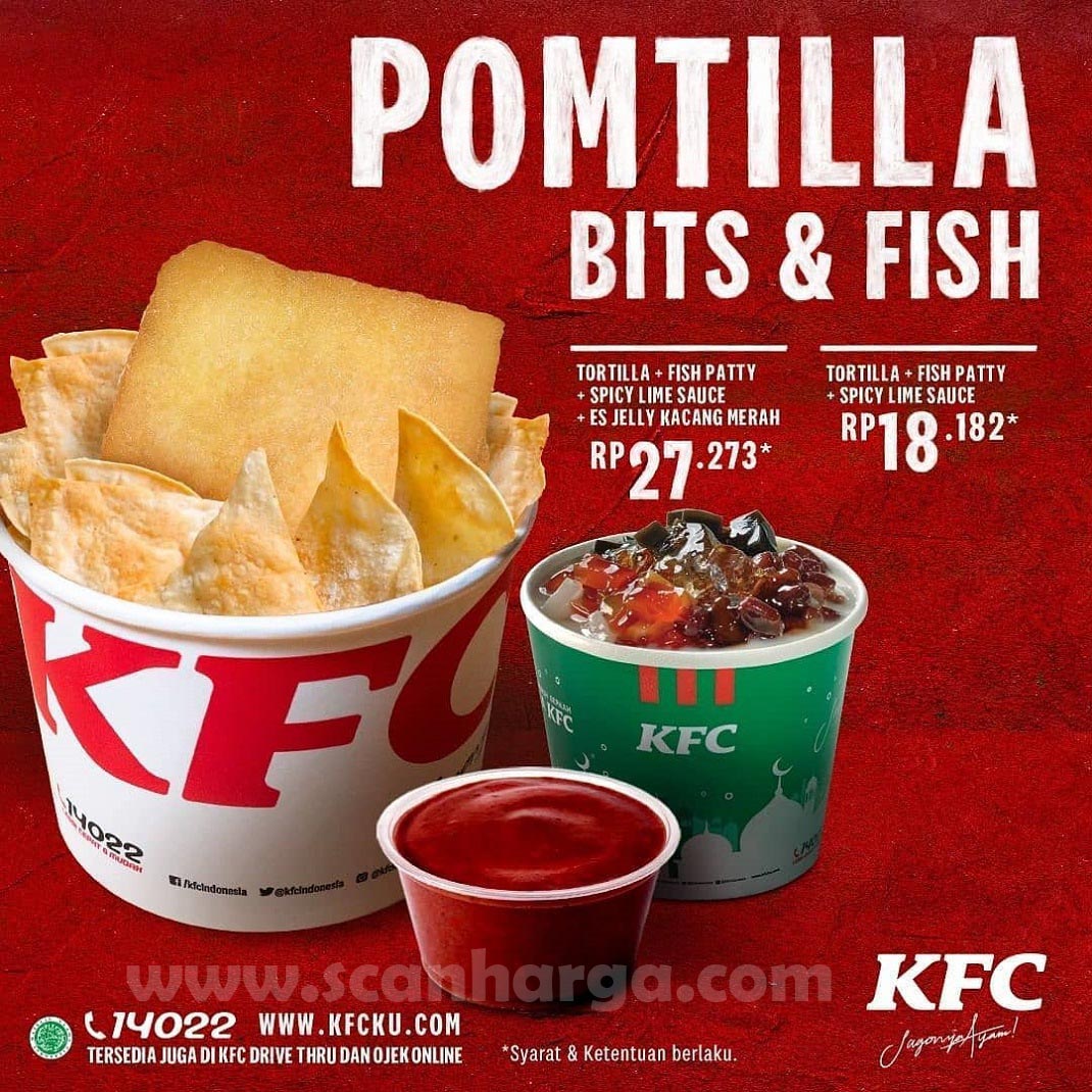 KFC Pomtilla Bits & Fish Menu Snack Baru Mulai Rp 18Rb-an - scanharga