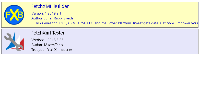 [XrmToolBox] Use FetchXML Builder