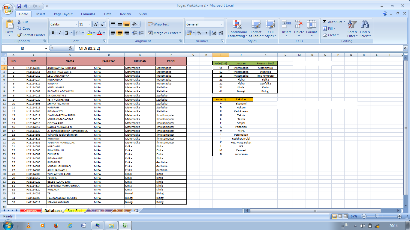 Kumpulan Tugas: Tugas Microsoft Excel