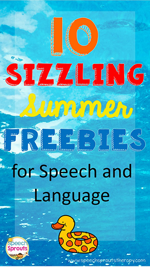 10 Sizzling Free Summer Speech And Language Activities You'll Love ...