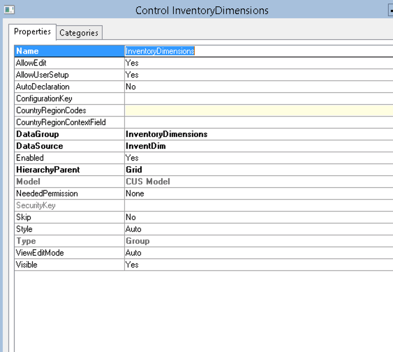Behind AX: AX 2012 - Add InventDim to Form Grid