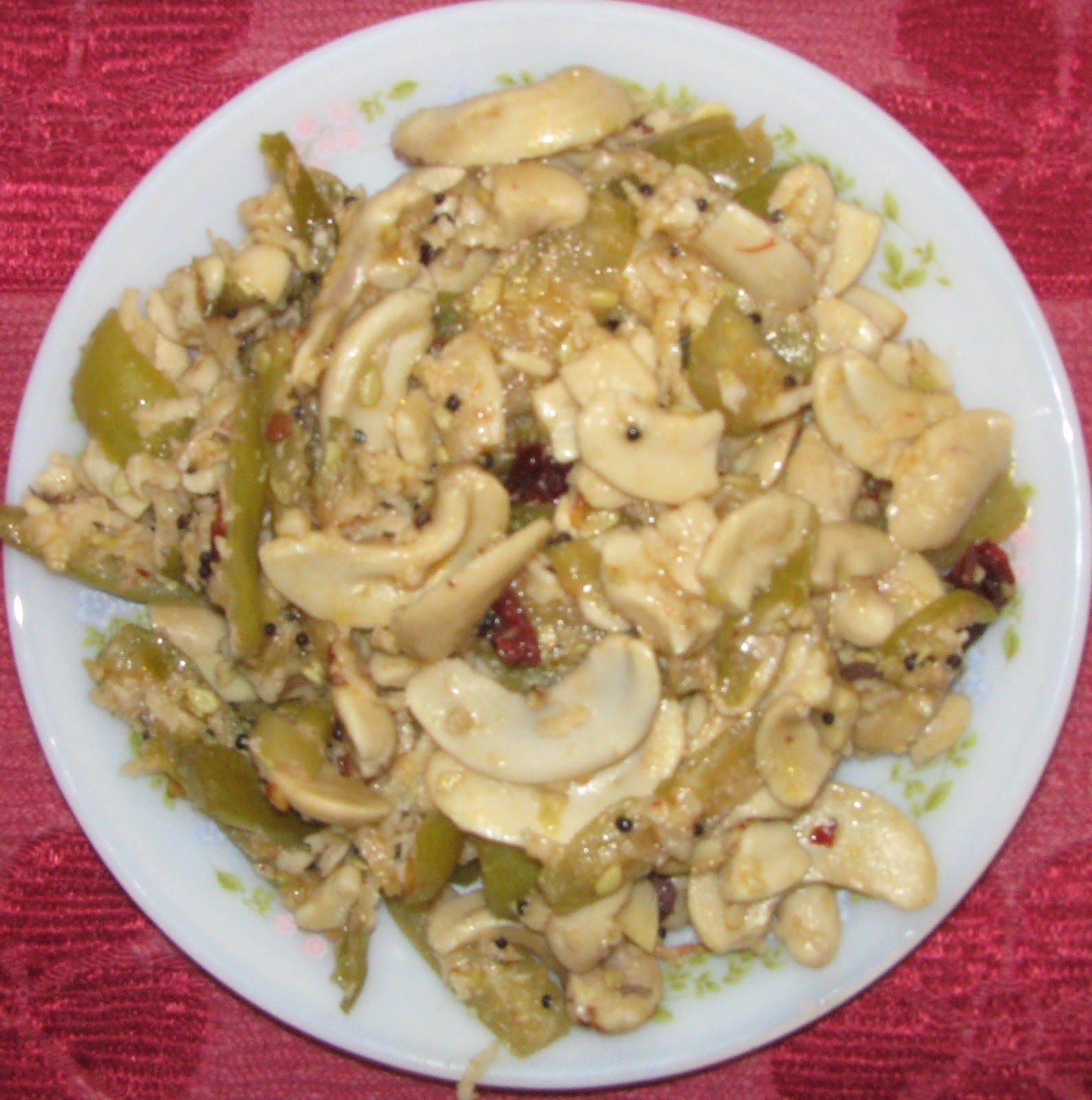 Cook Book: Bibbe Upkari (Raw Cashewnut side dish)