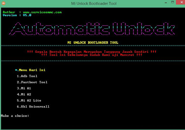 MI UNLOCK BOOTLOADER TOOL