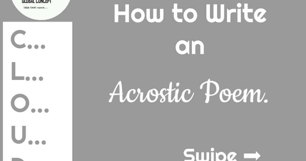 How to Write an Acrostic Poem.