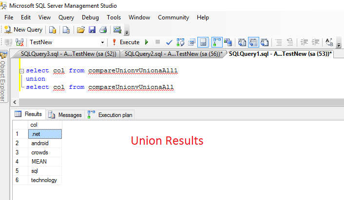 OPTIMAL PERFORMANCE: UNION VS UNION ALL IN SQL SERVER - .Net Core | MVC ...