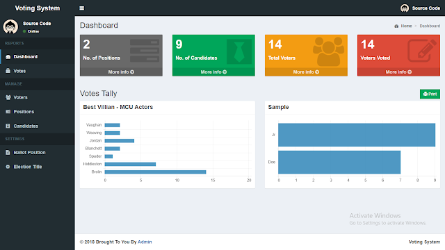 Voting Management System using PHP My SQL with Source Code | Free ...