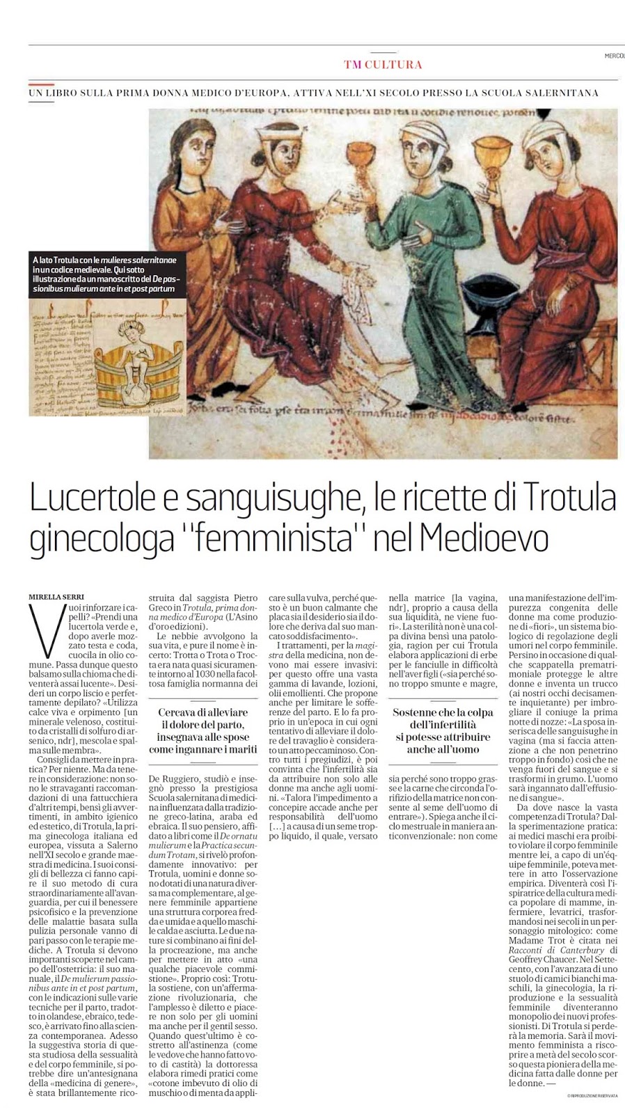 materialismo storico: Trotula e la medicina medievale