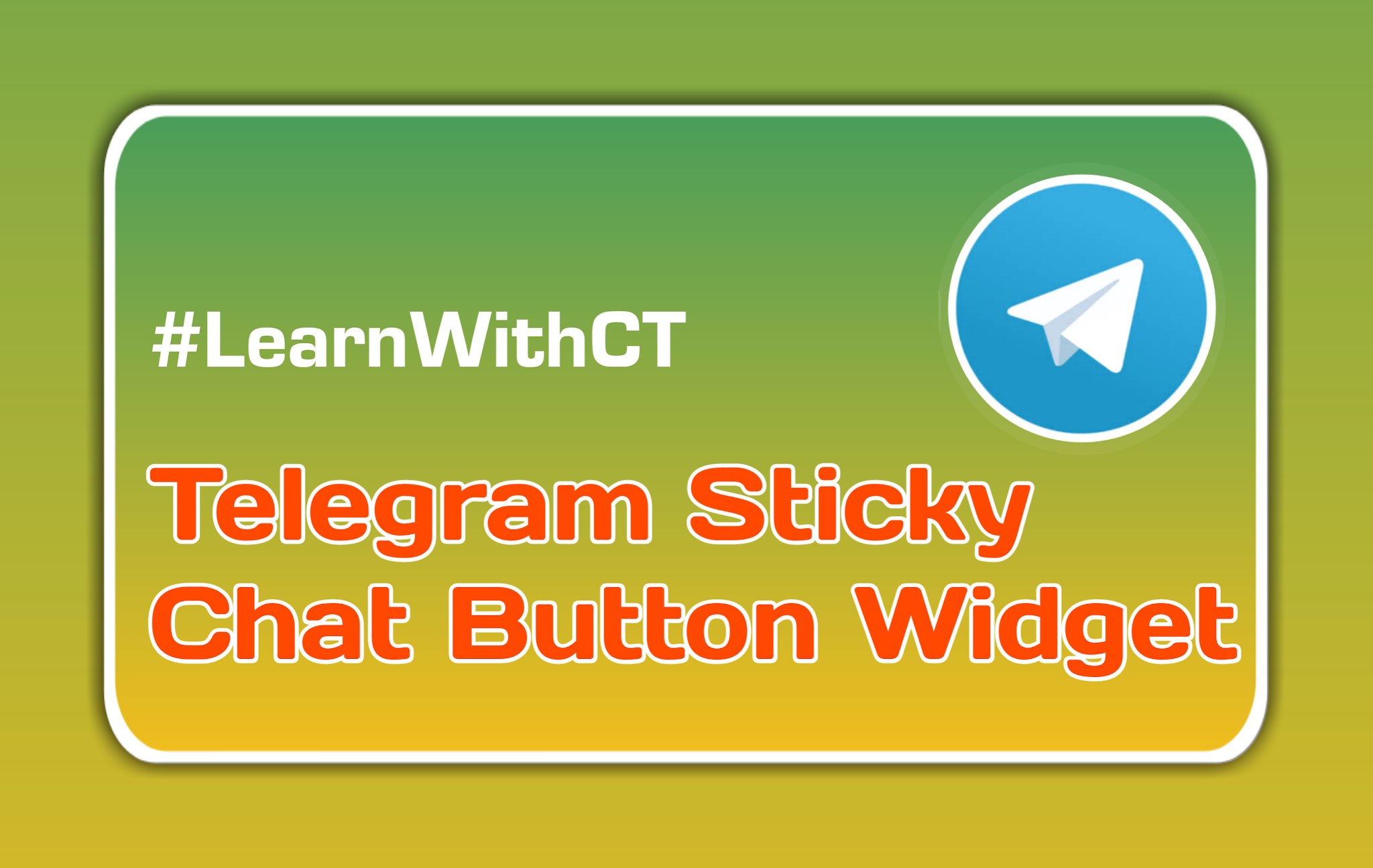 How to create Telegram Sticky Button Widget for Blogs - CODING TAGGERS