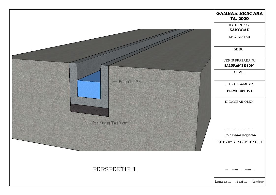 Desain dan RAB Saluran Drainase Beton Tanpa Tulangan - RUANG-SIPIL