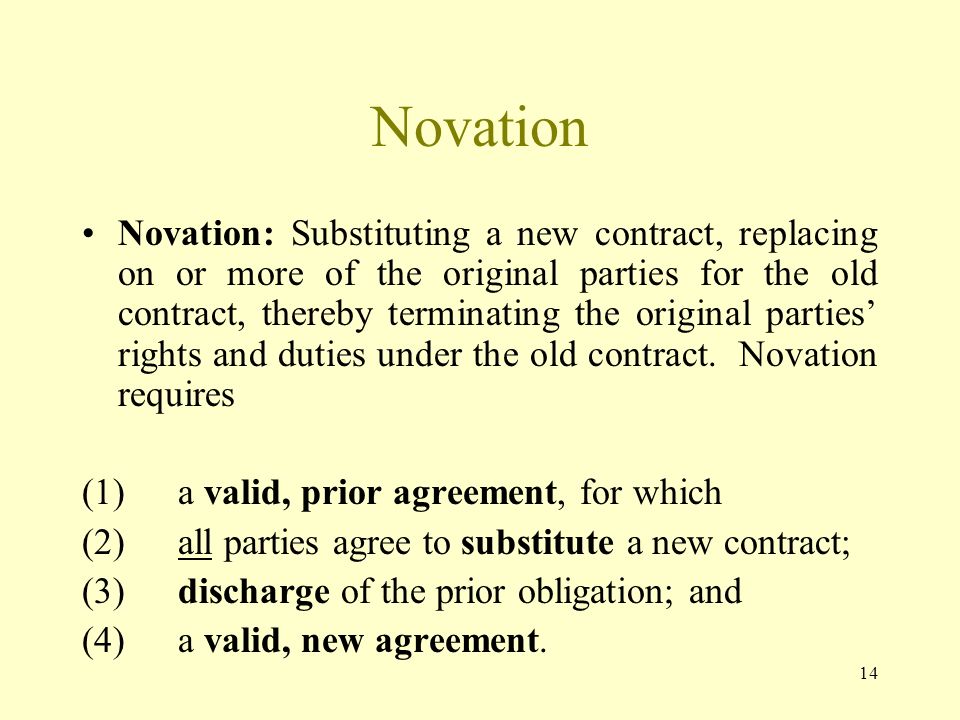 Law Web: What is basic concept of novation sub silentio?