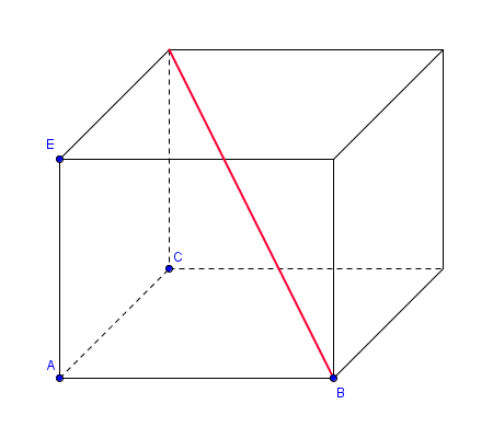 CdMe2: Calcule la longitud de la diagonal del prisma de base ...