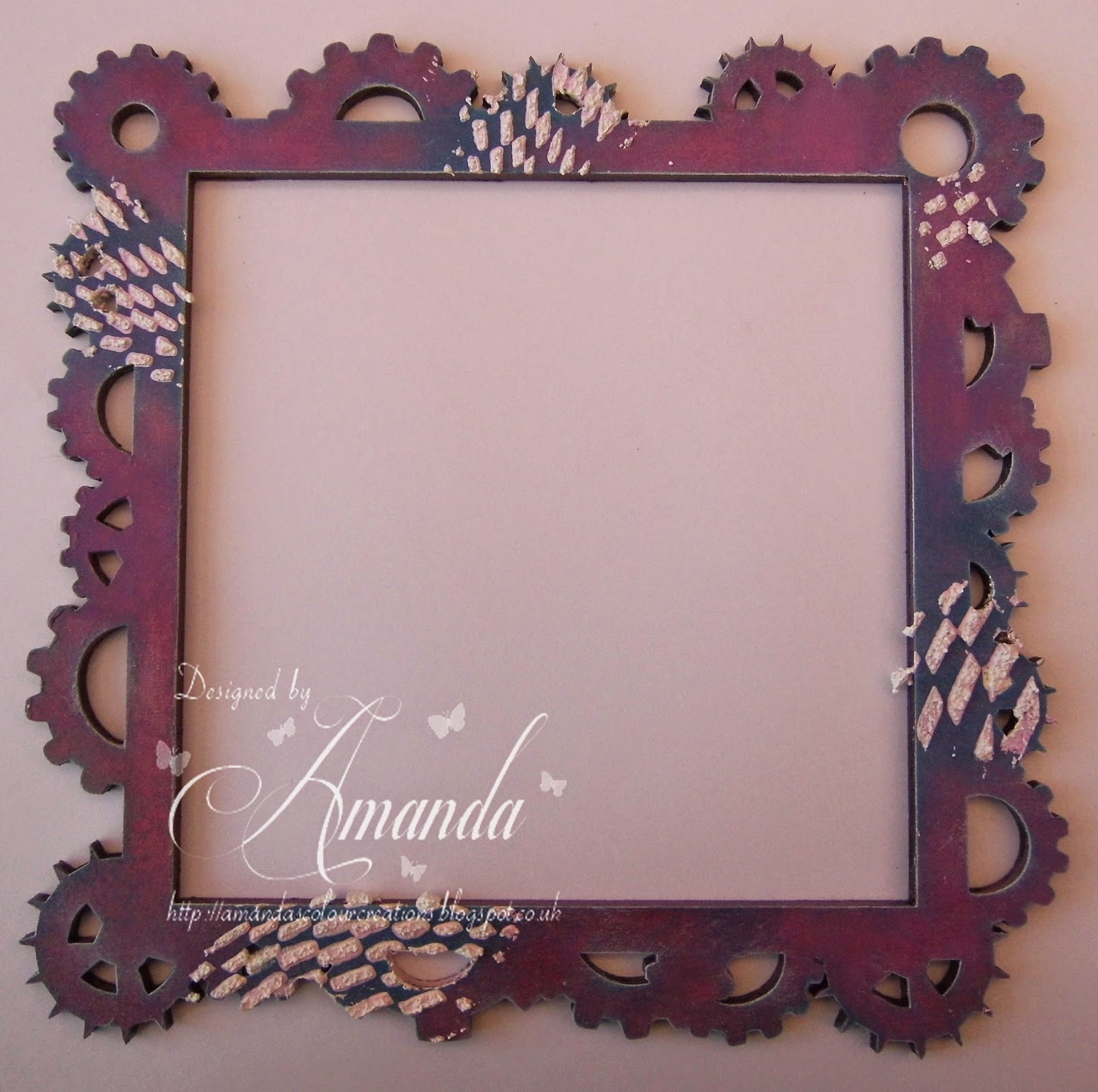 Amanda's Colour Creations: Altered Art MDF Cog Frame