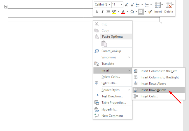 How to Add Table Column Rows in Microsoft Word | World Web