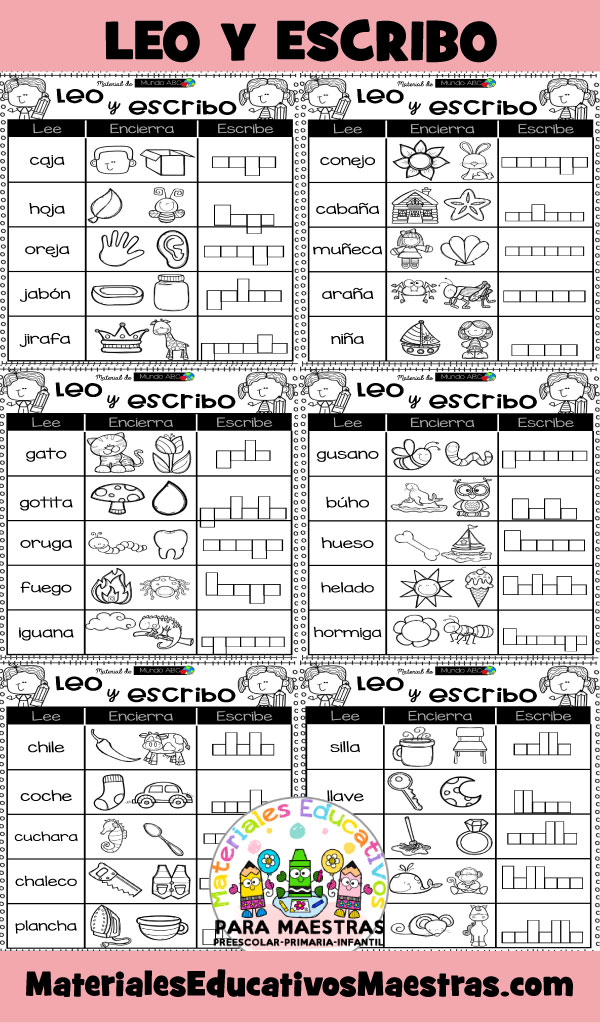 Cuadernillo Leo y Escribo | Materiales Educativos para Maestras
