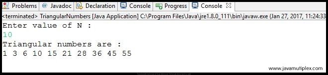 How to generate first N triangular numbers in Java? How to generate first N triangular numbers in Java?