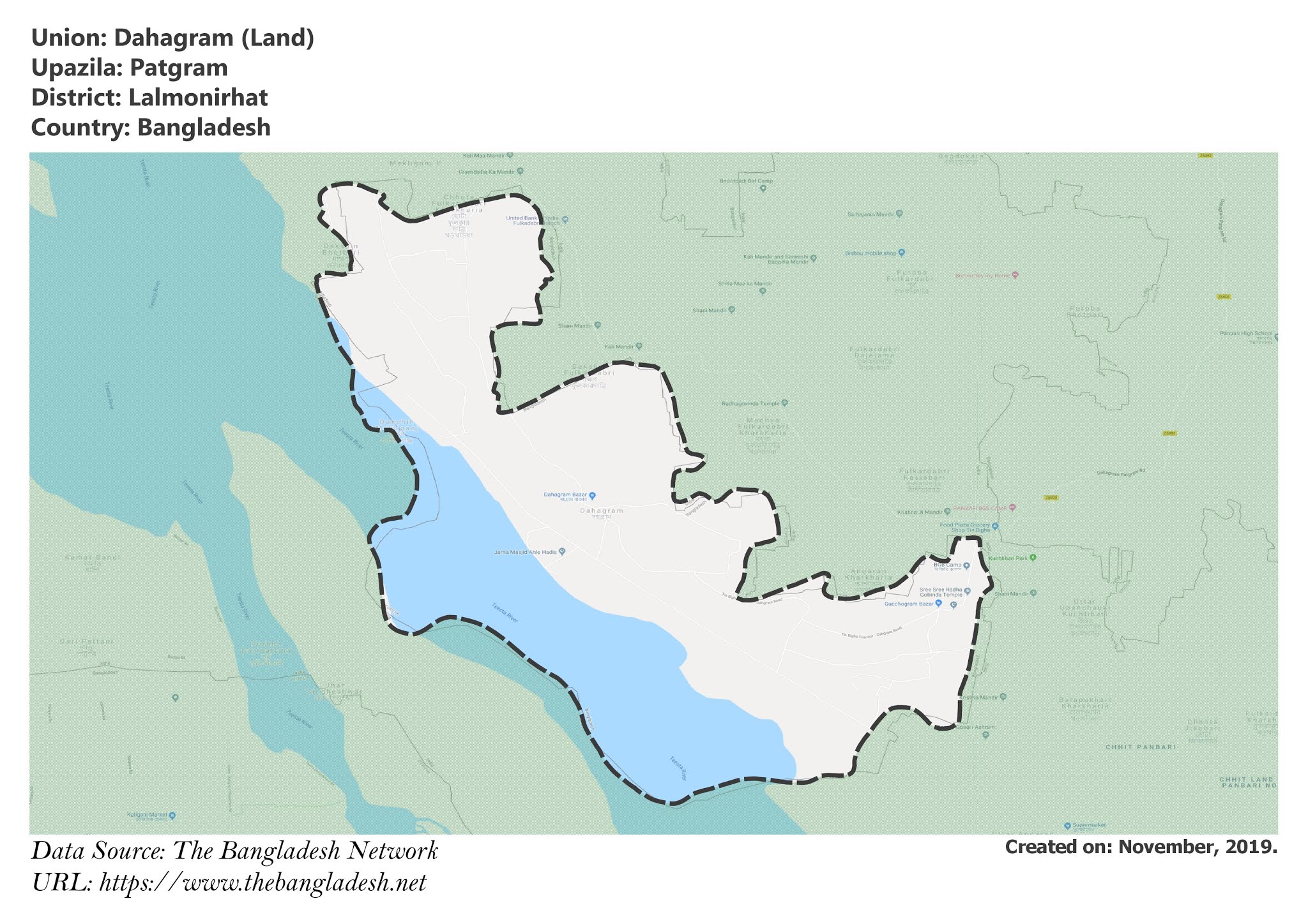 Dahagram Union, Lalmonirhat