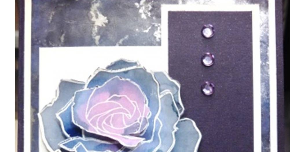 Linda's Creations Cards & Crafts: Purple Rose Valentine Card