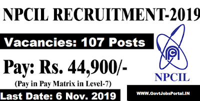 NPCIL Recruitment 2019 - Govt Jobs for 107 Nurse, Asst, Steno & Other ...