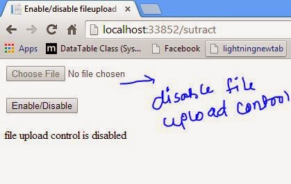ASP.NET Fileupload control enable/disable programmatically