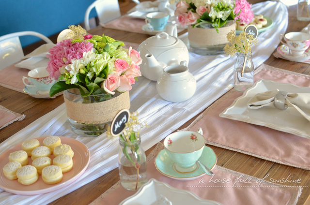 How to decorate a sweet high tea table with fresh flowers - A House ...