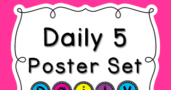 Daily 5 Cafe Posters