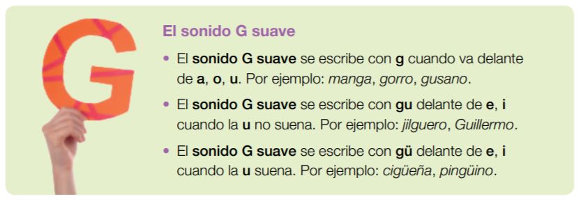 Mucho más que garabatos: LENGUA: Sonido G suave