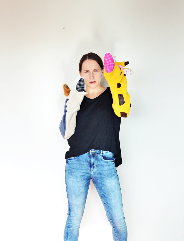 Żyrafa i Szakal - pacynki/ Giraffe and Jackal - puppets