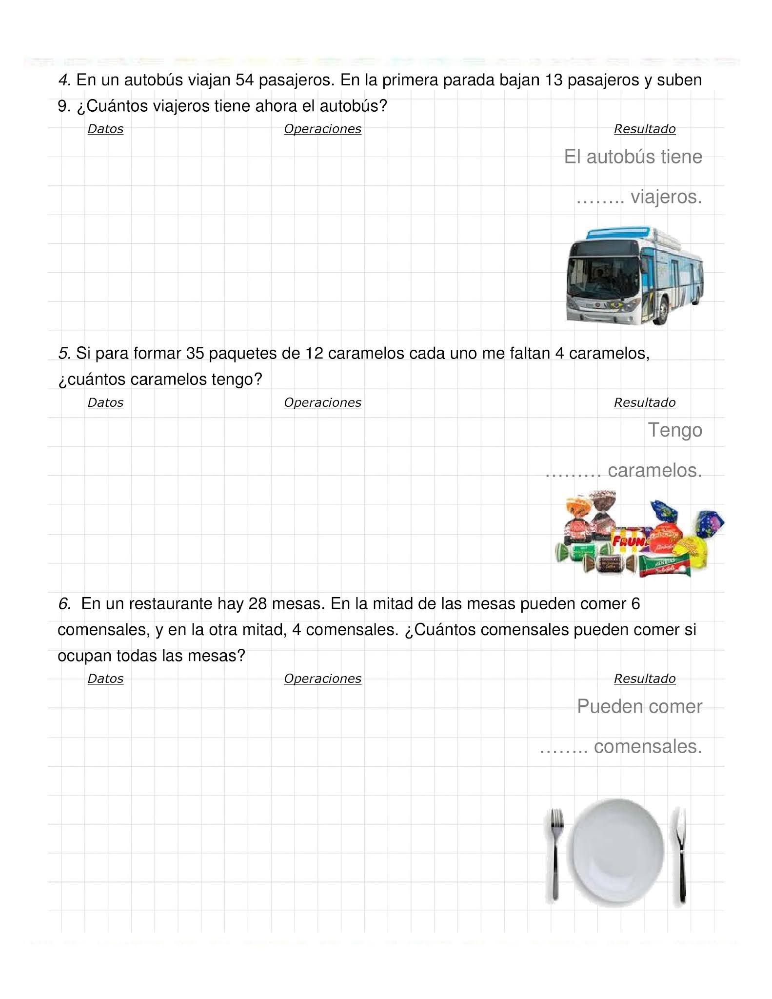 Material Educativo: Cuaderno de problemas matemáticos 5to grado primaria