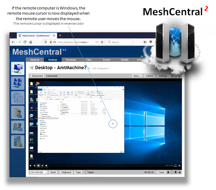 MeshCentral - Let's Encrypt, Remote Mouse, Device Details, TouchID