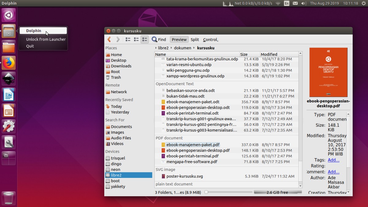 Set Dolphin as Default File Manager of Ubuntu Set Dolphin as Default File Manager of Ubuntu