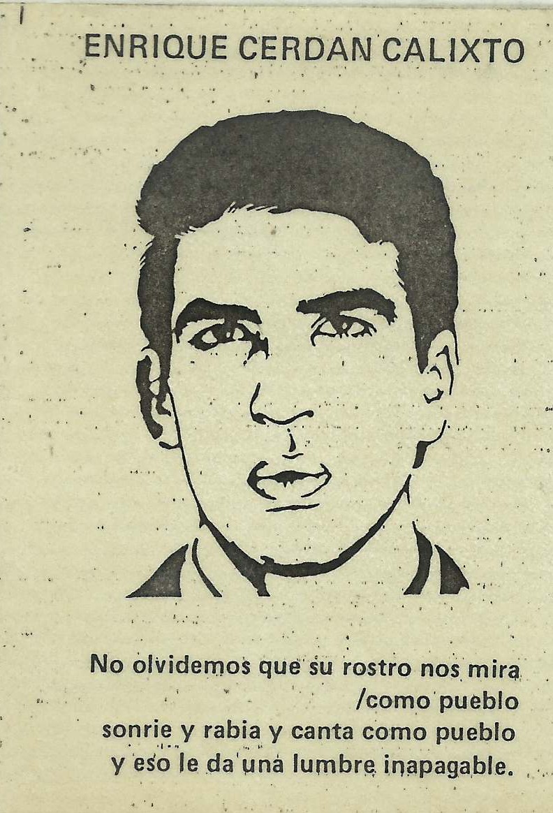 PRESOS: Hoy hace 32 años la policía masacró a Enrique Cerdán Calixto ...