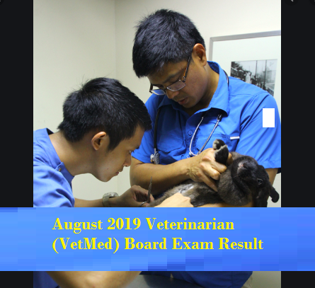 August 2019 Veterinarian (VetMed) Board Exam Result - Where In Bacolod