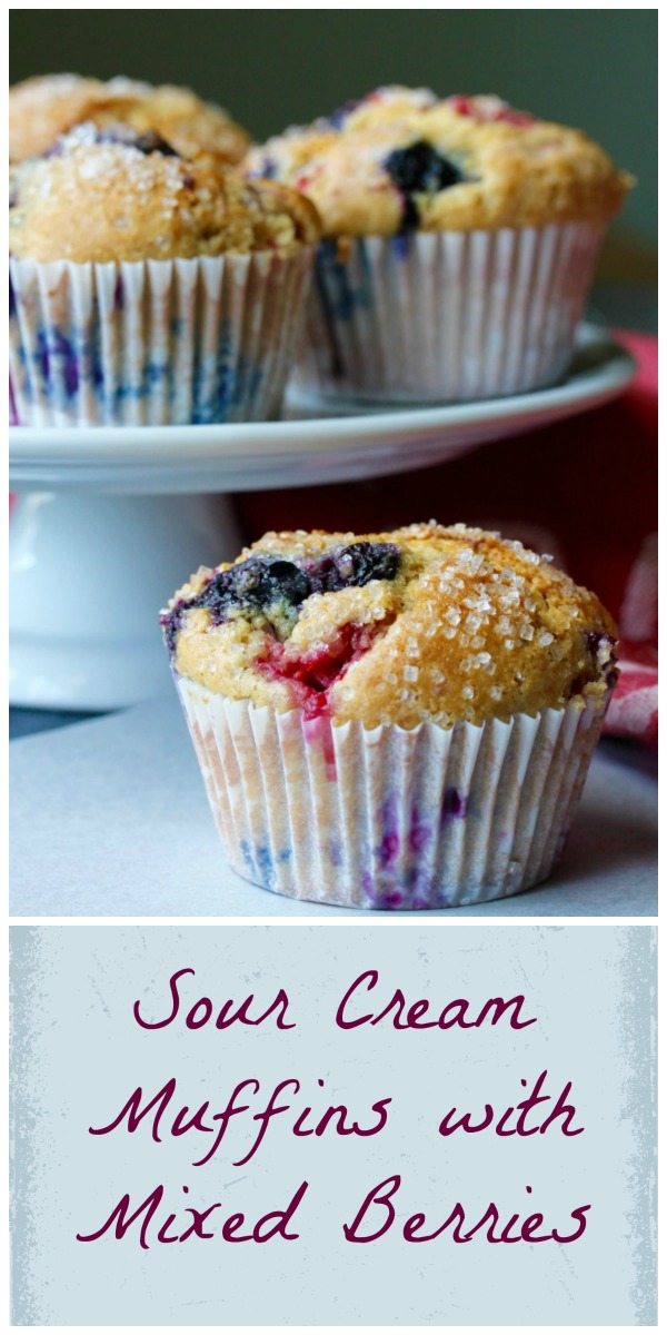 Sour Cream Muffins with Mixed Berries | Karen's Kitchen Stories