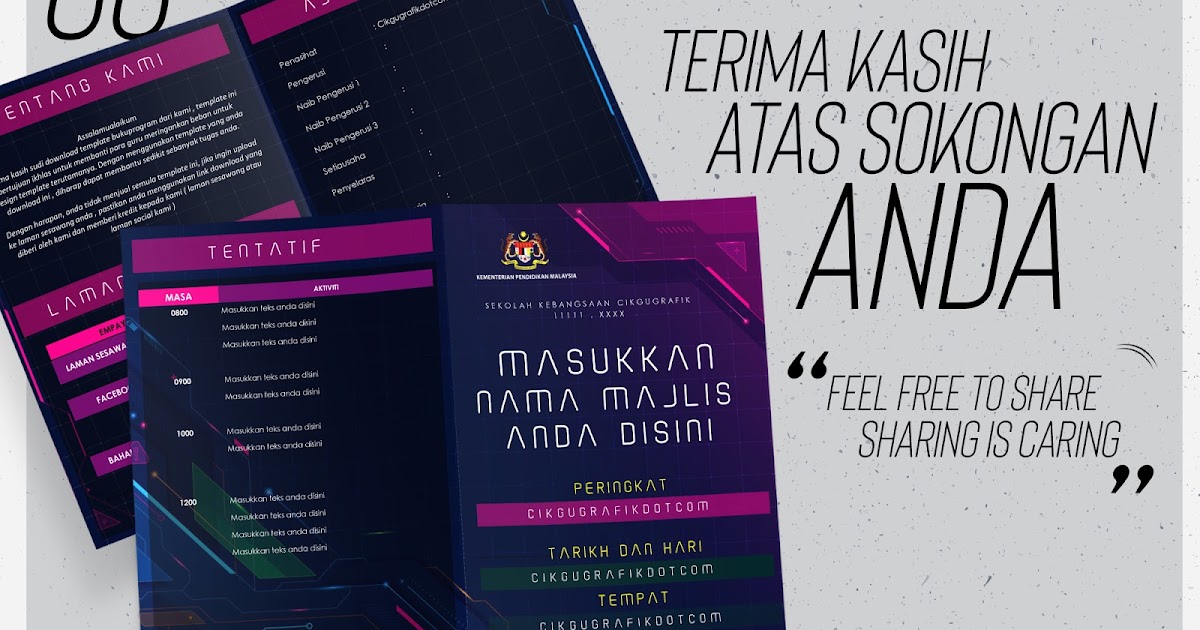 BUKU PROGRAM DOT COM: Template Buku Program Tema Teknologi Masa Depan
