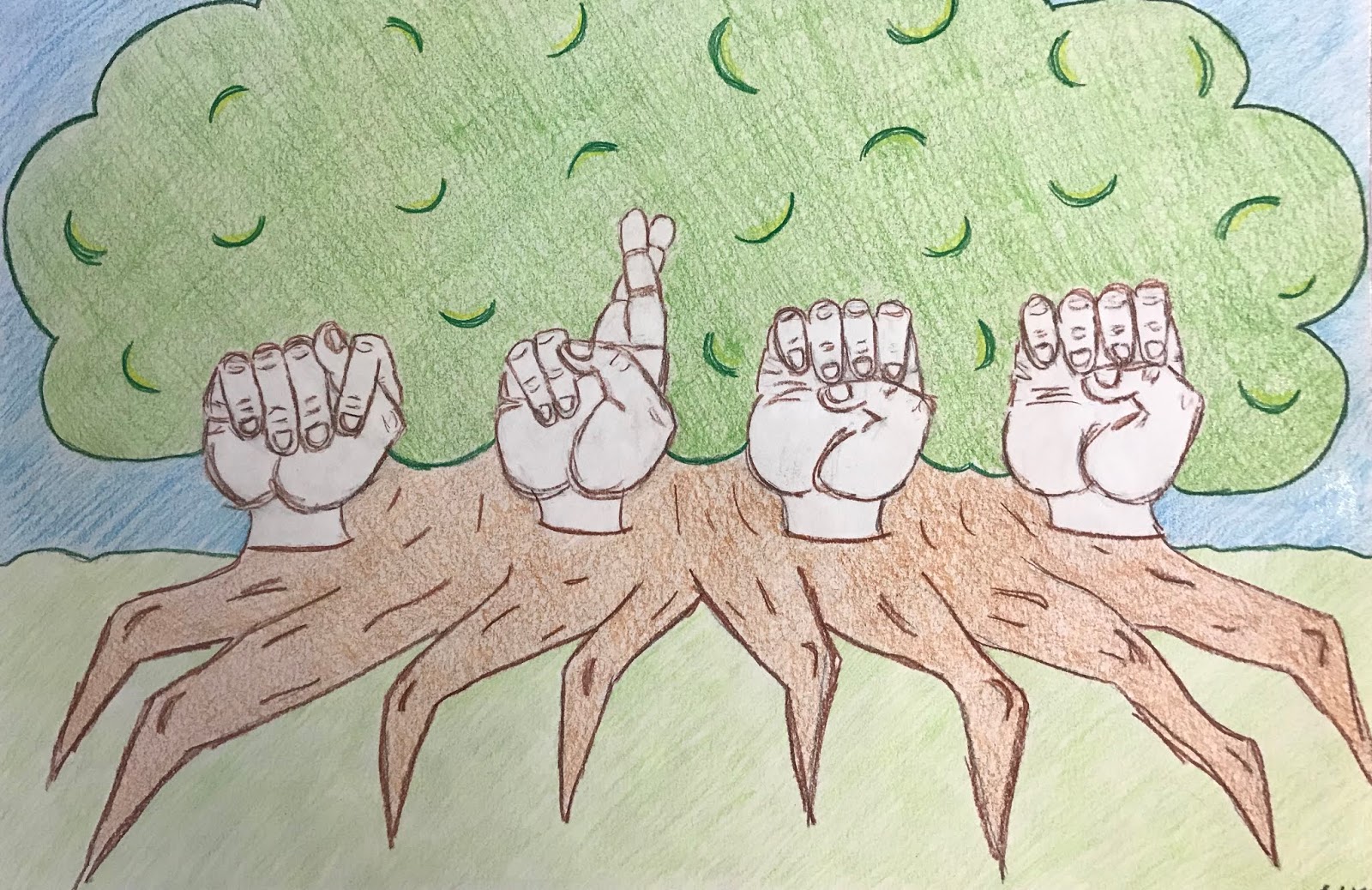 ARTimus Prime: 8th-Drawing from Observation/Sign Language Hands