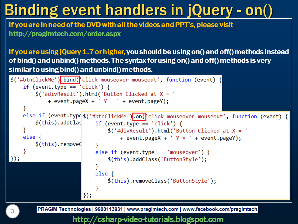 Sql server, .net and c# video tutorial: Binding event handlers using ... Sql server, .net and c# video tutorial: Binding event handlers using ...