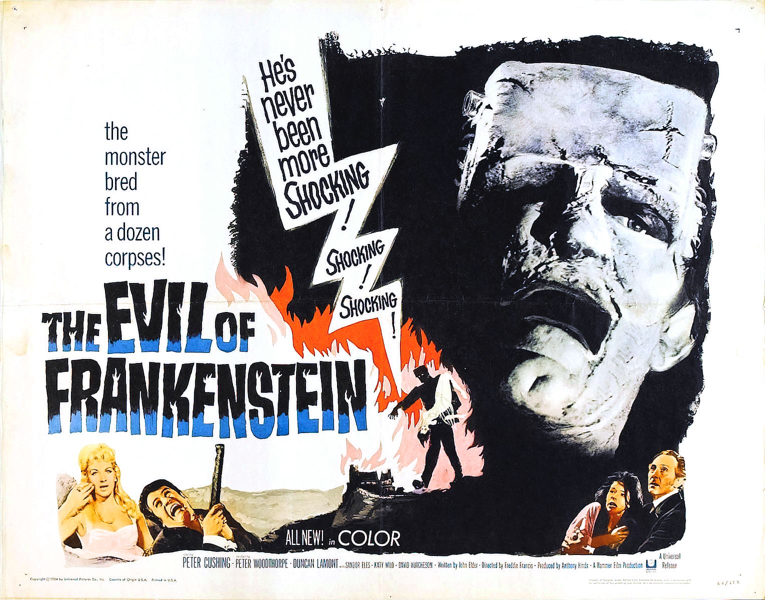 Bloody Pit of Rod: THE EVIL OF FRANKENSTEIN (1964) Poster Art