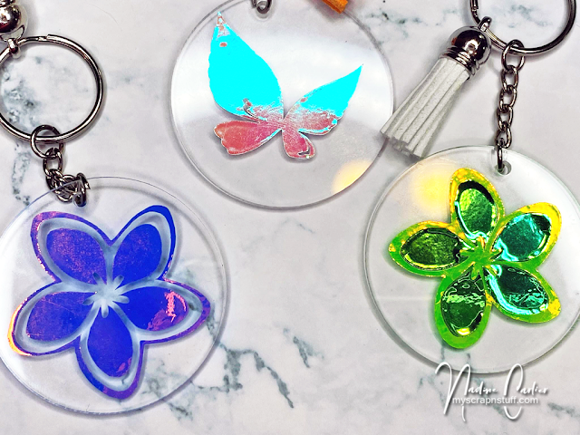 Cute Custom Keychains Using Vinyl ~ Nadine Carlier