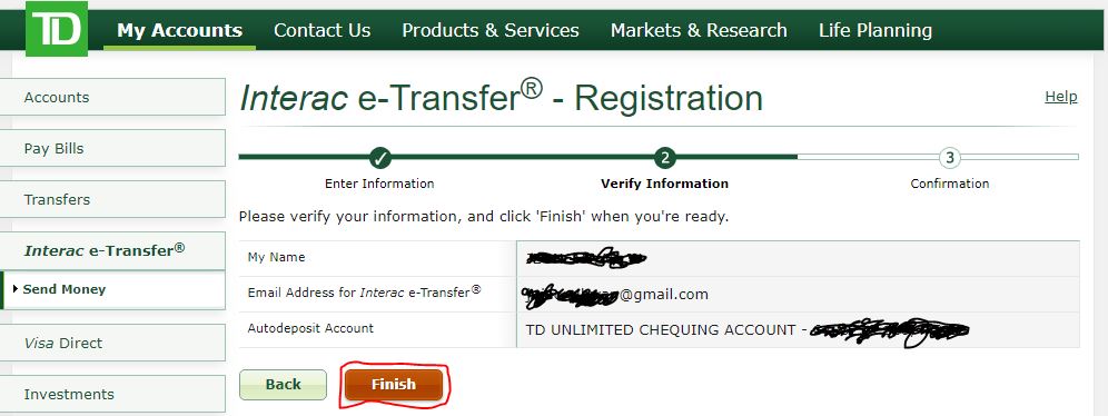 Jeonghwan Ju: Canada TD Bank e-Transfer 캐나다 TD은행 이메일 주소로 송금하기