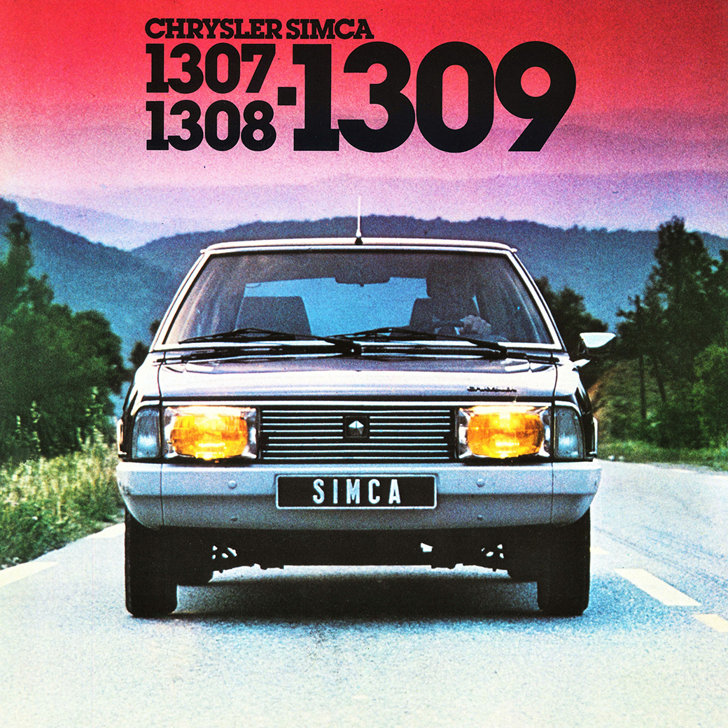 .: 1978. Chrysler- SIMCA 1307-1308-1309. Brochure (Danmark)