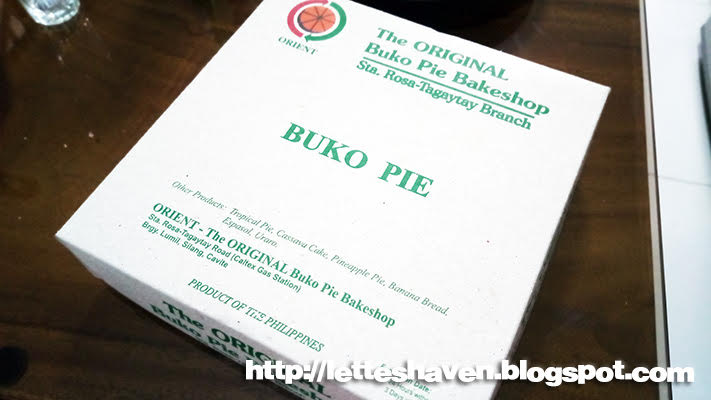 Lette's Haven: Buko Pie of Orient-The Original Buko Pie Bakeshop