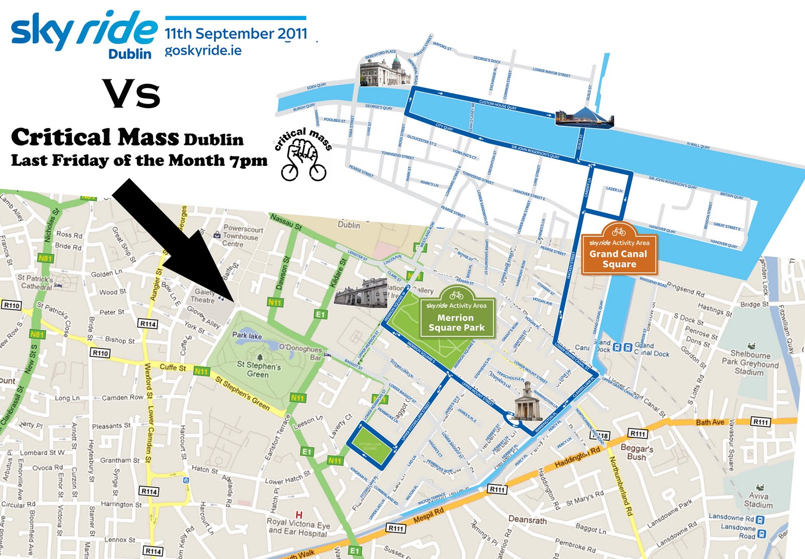 Cycling in Paris: Sky Ride Dublin vs Critical Mass Dublin