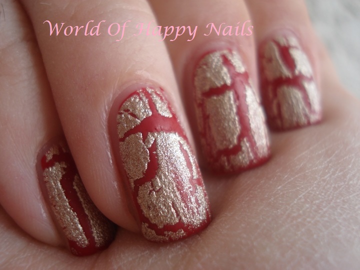 World Of Happy Nails: NOTD - Red in Gold