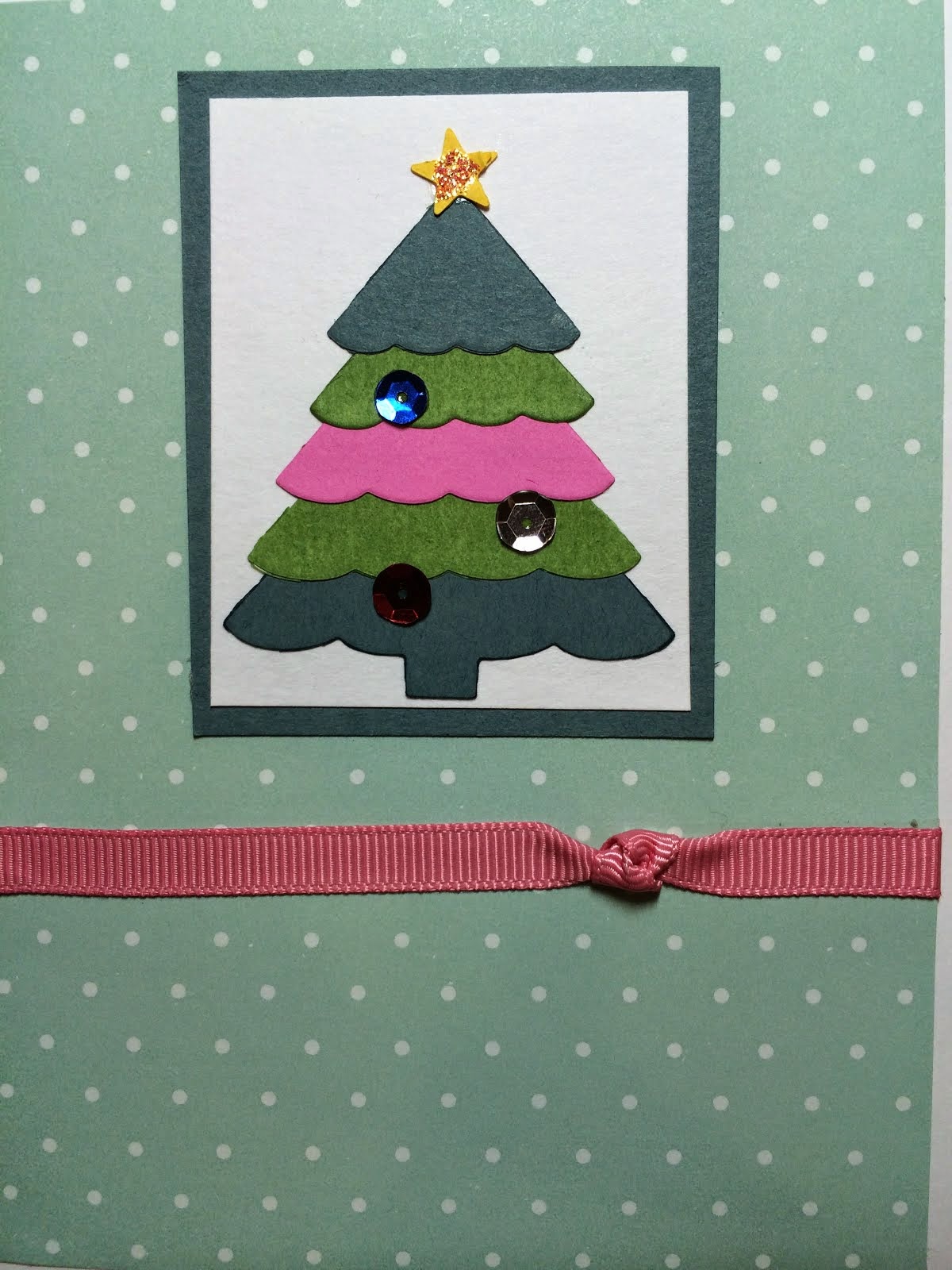 Perfectly Amusing: Papertrey Ink polka dot parade #9 Christmas card