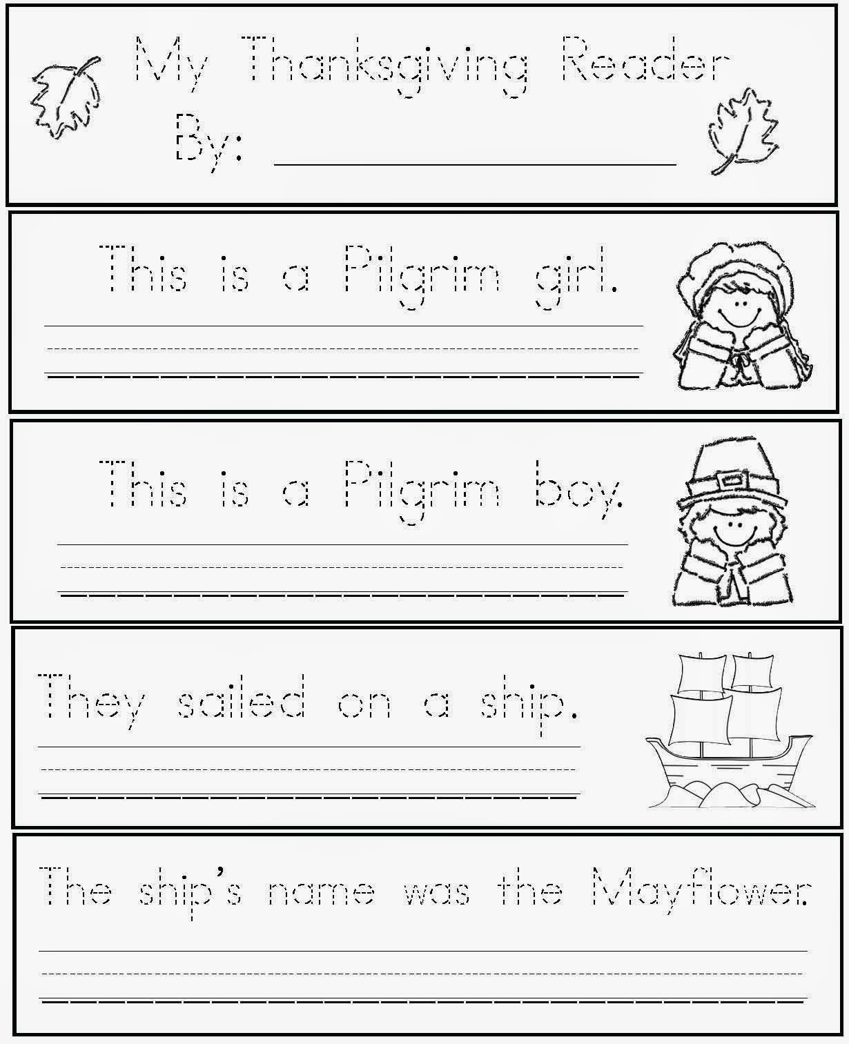 Thanksgiving Emergent Reader Strip Booklet - Classroom Freebies